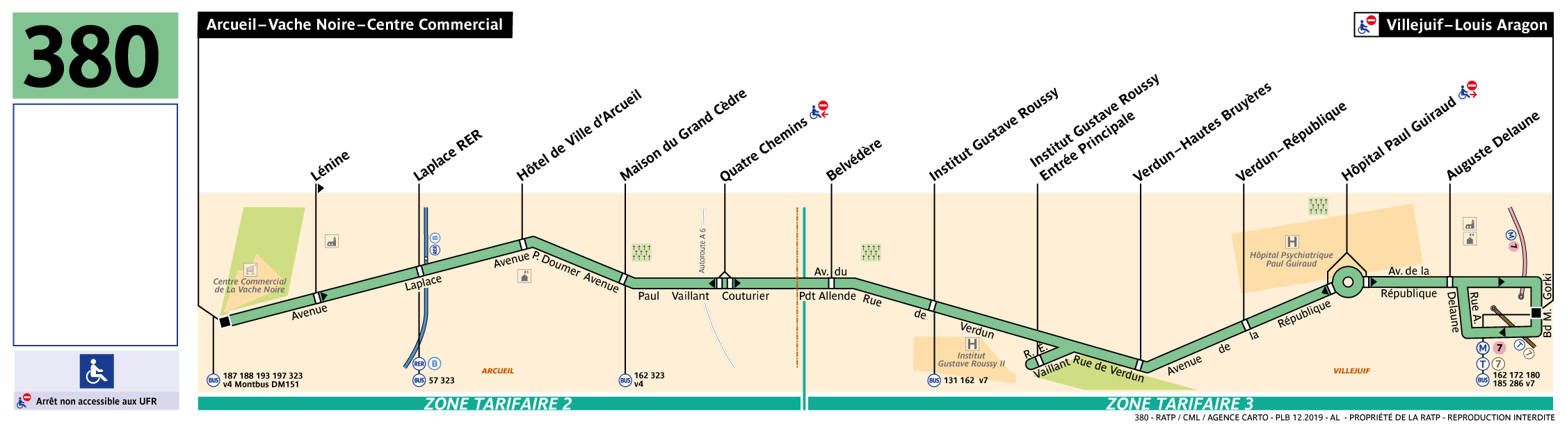 Bus Ligne 380 : plan, arrêts et horaires en temps réel | Bonjour RATP
