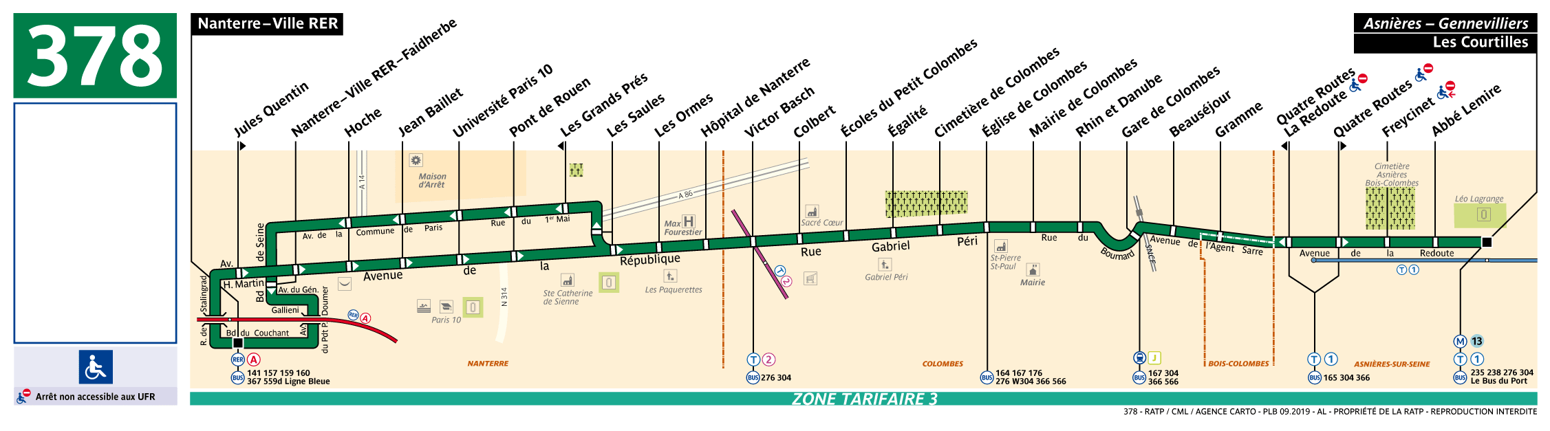Bus Line 378: map, stops, and real-time schedules | Bonjour RATP