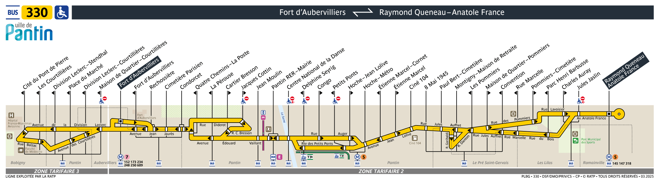 Bus Ligne 330 : plan, arrêts et horaires en temps réel | Bonjour RATP