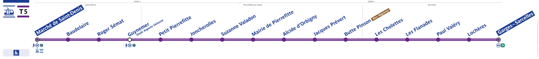 Tramway Line T5: map, stops, and real-time schedules | Bonjour RATP