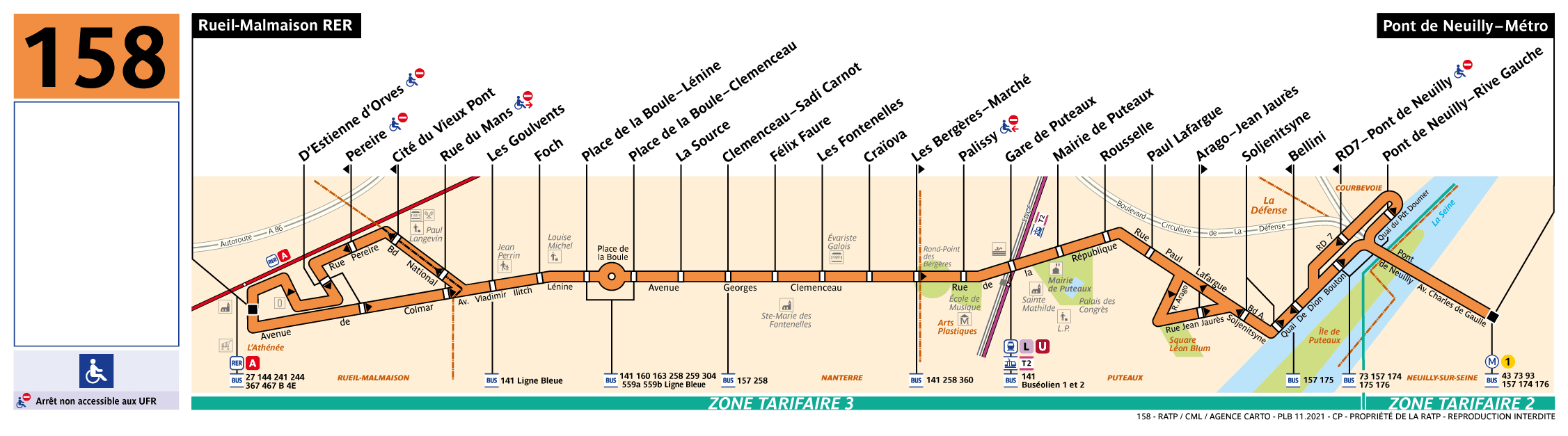 Bus Ligne 158 Plan Arr ts Et Horaires En Temps R el Bonjour RATP