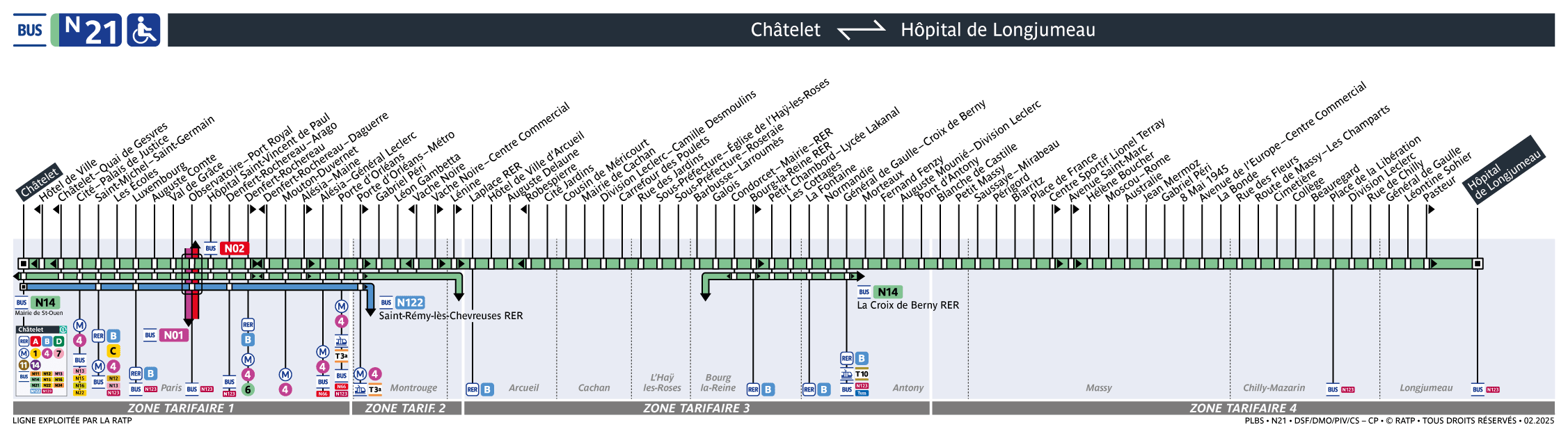 Noctilien Line N21: map, stops, and real-time schedules | Bonjour RATP