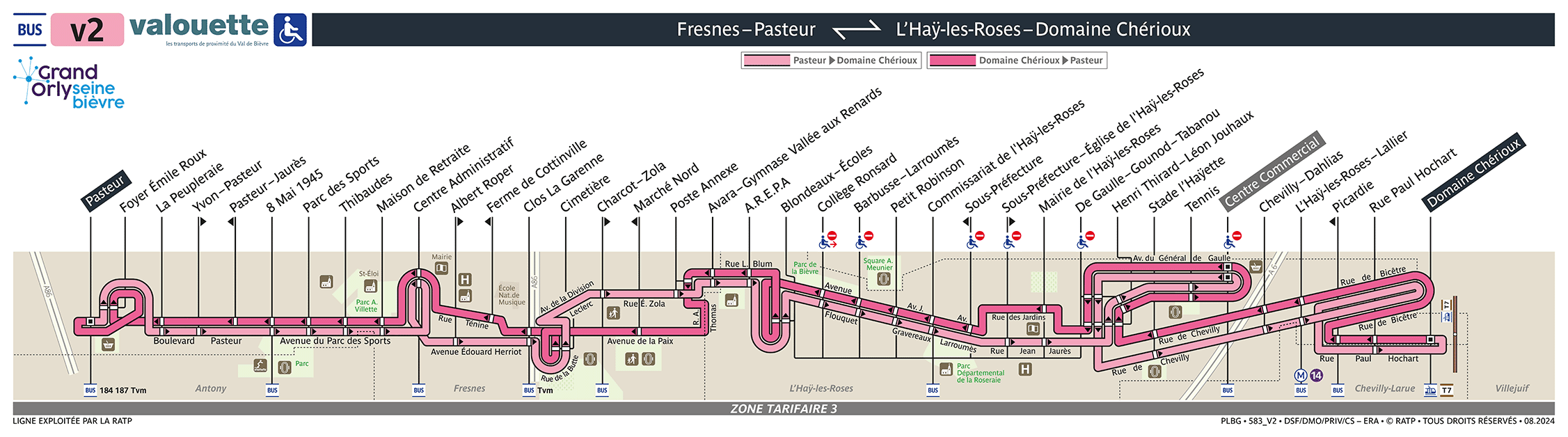 Bus Ligne V2 : plan, arrêts et horaires en temps réel | Bonjour RATP