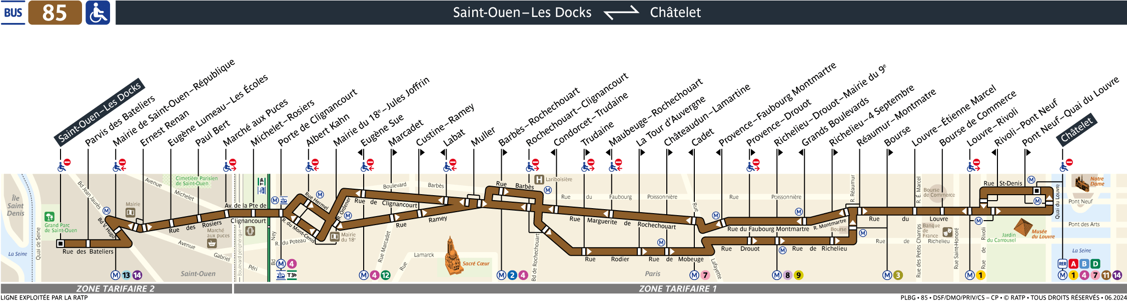 Bus Line 85: map, stops, and real-time schedules | Bonjour RATP