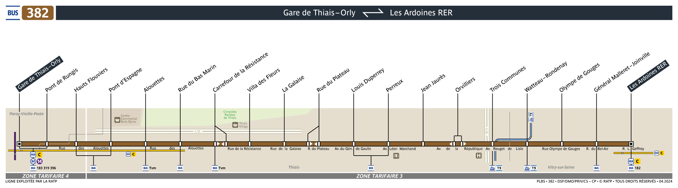 Bus 382 Horaires