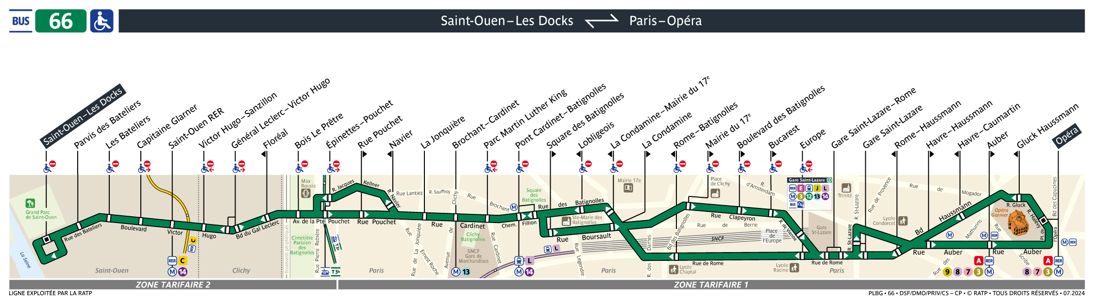 Bus Ligne 66 : plan, arrêts et horaires en temps réel | Bonjour RATP