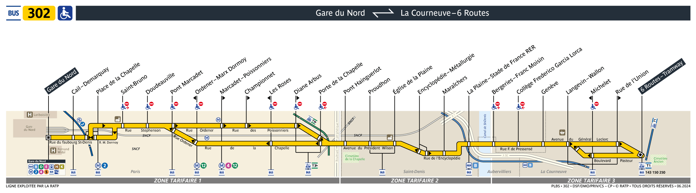 Bus Ligne 302 : plan, arrêts et horaires en temps réel | Bonjour RATP
