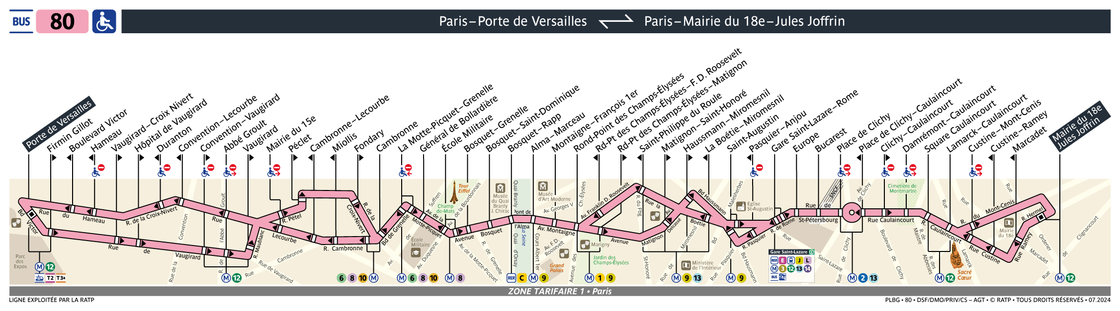 Bus Line 80: map, stops, and real-time schedules | Bonjour RATP