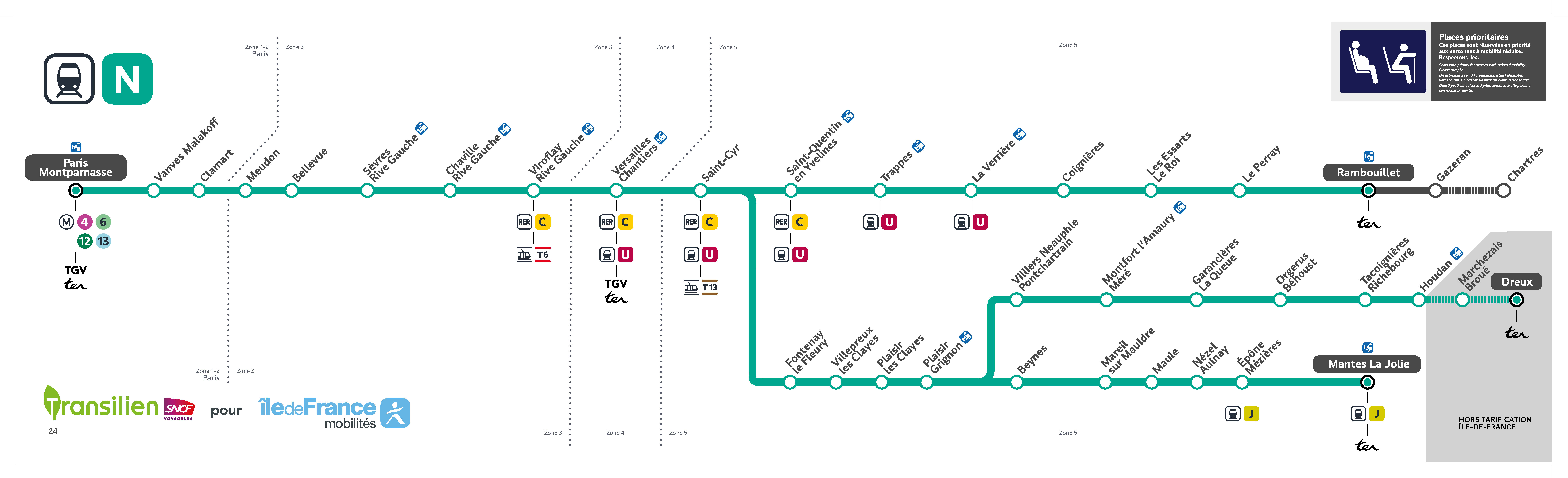 Transilien Ligne N : plan, gares et horaires en temps réel | Bonjour RATP