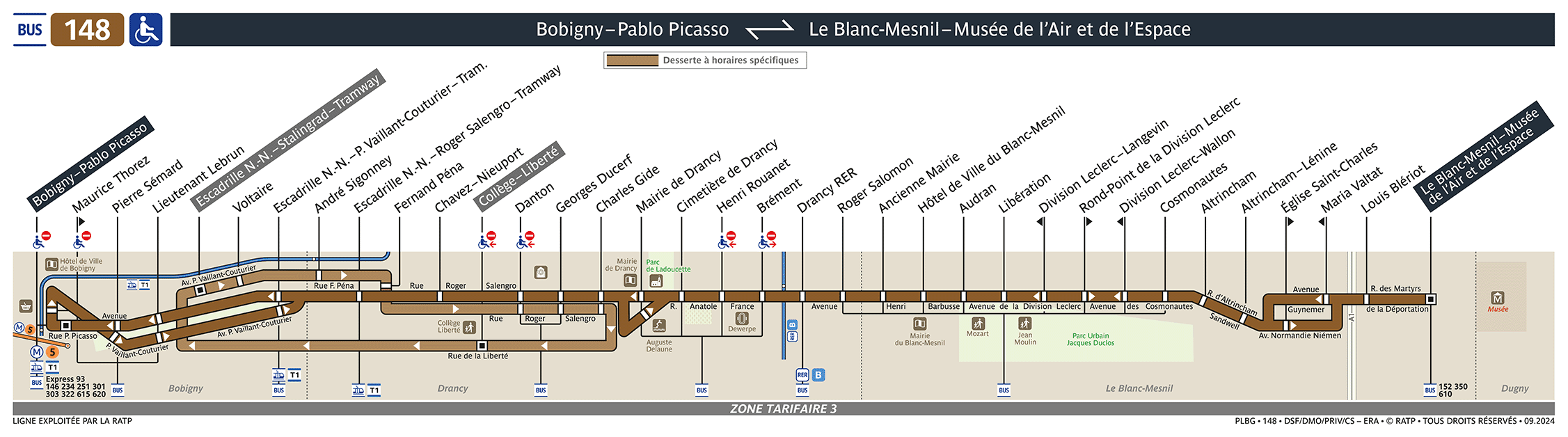Bus Line 148: map, stops, and real-time schedules | Bonjour RATP