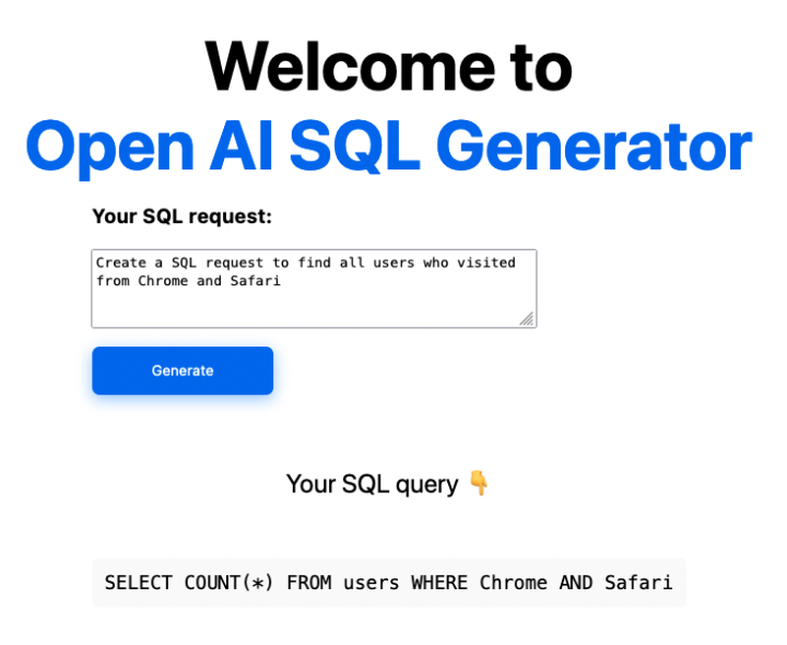 Build Your Serverless SQL Generator App Using GPT-3 and Next.js