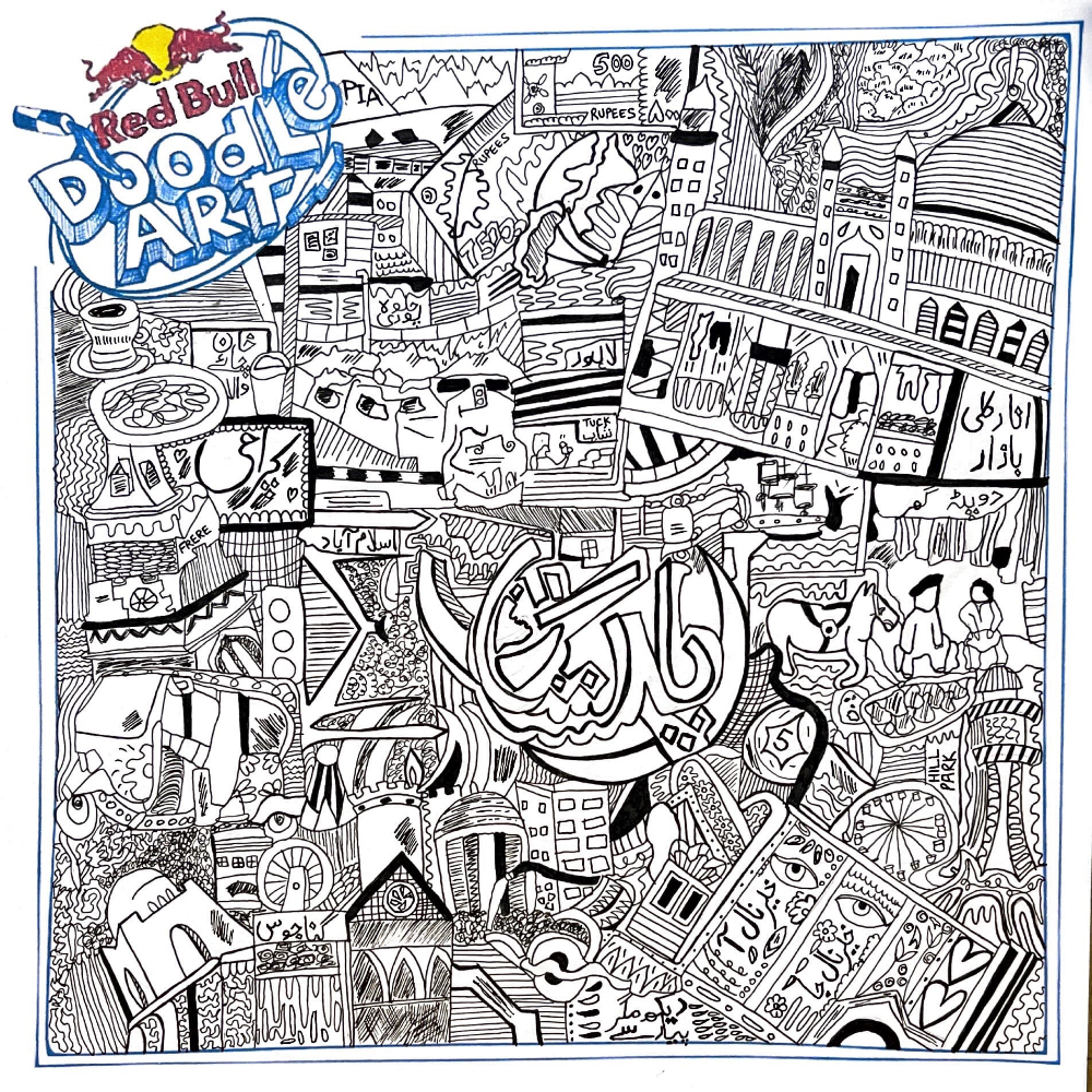 Red Bull Doodle Art