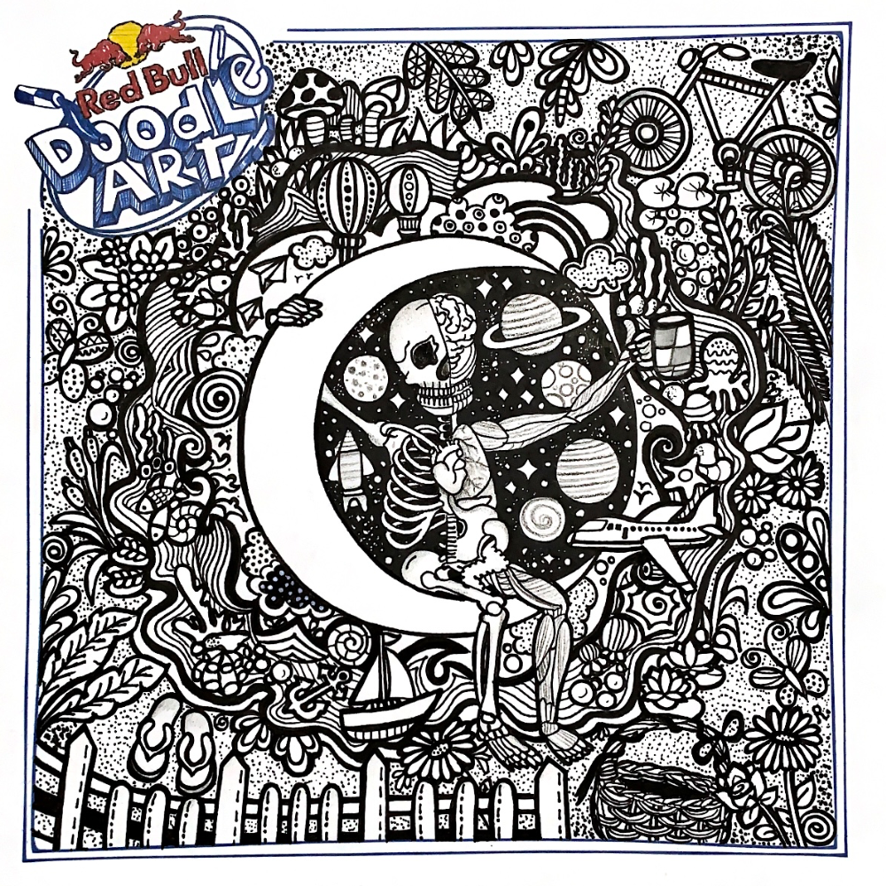 Red Bull Doodle Art