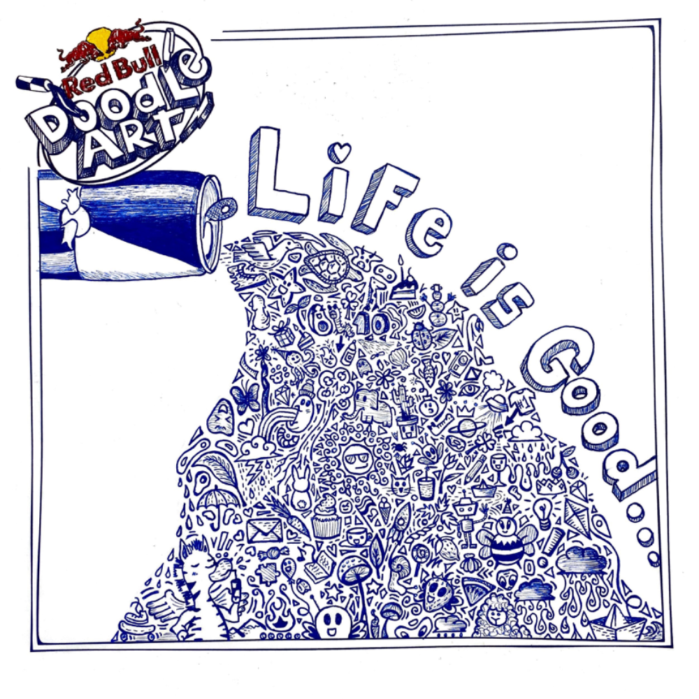 Red Bull Doodle Art