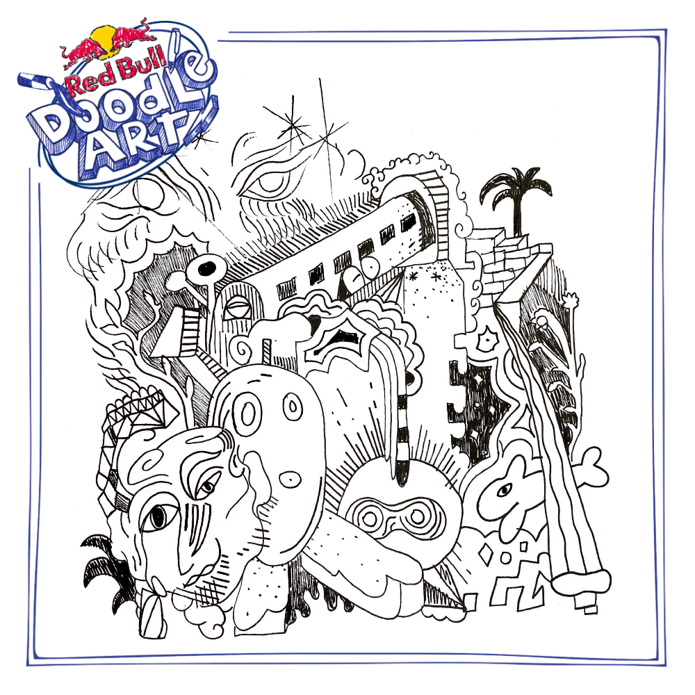 Red Bull Doodle Art