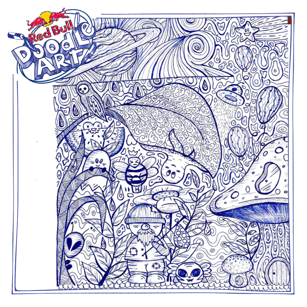 Red Bull Doodle Art
