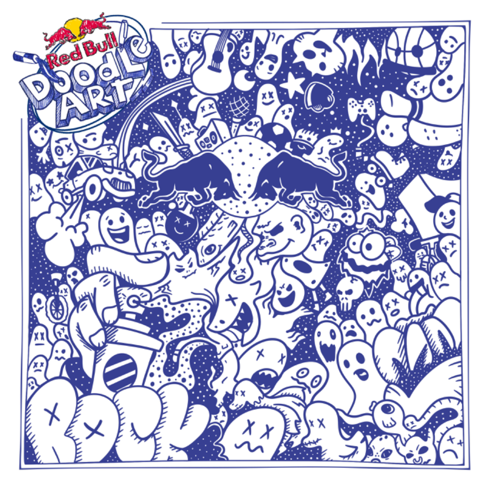 Red Bull Doodle Art