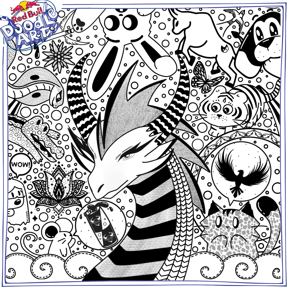 Red Bull Doodle Art