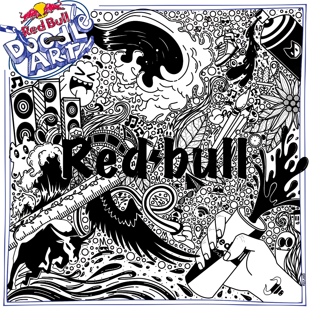 Red Bull Doodle Art