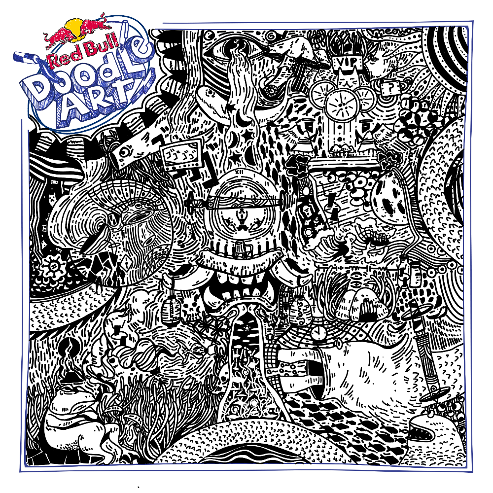 Red Bull Doodle Art