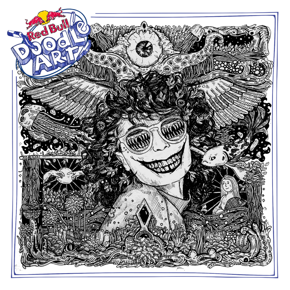 Red Bull Doodle Art