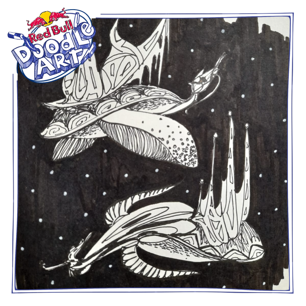 Red Bull Doodle Art