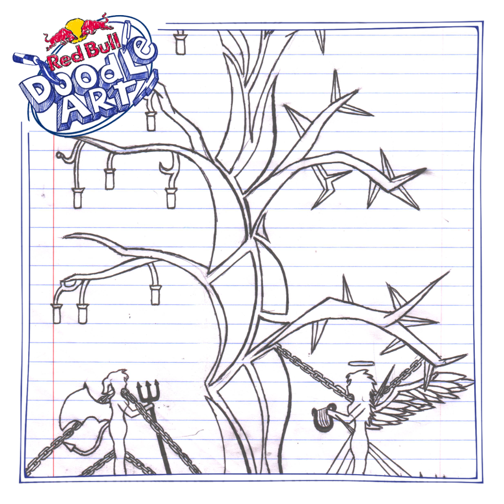 Red Bull Doodle Art