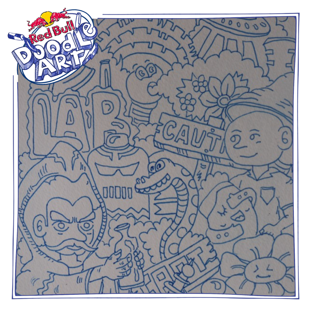 Red Bull Doodle Art