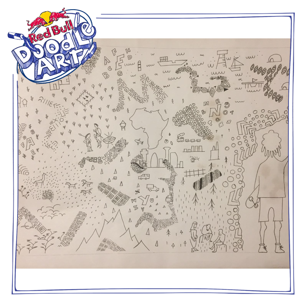 Red Bull Doodle Art