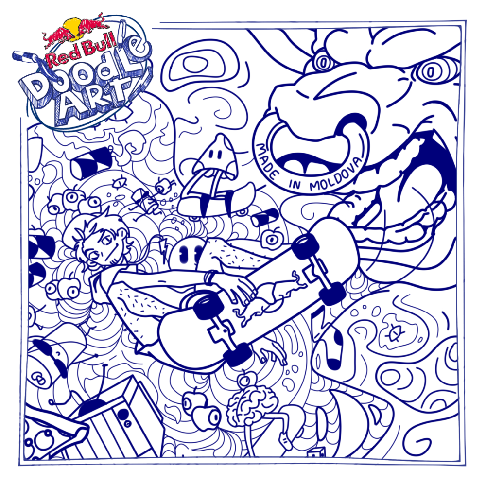 Red Bull Doodle Art