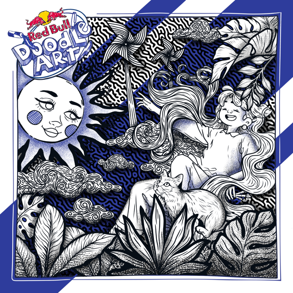 Red Bull Doodle Art