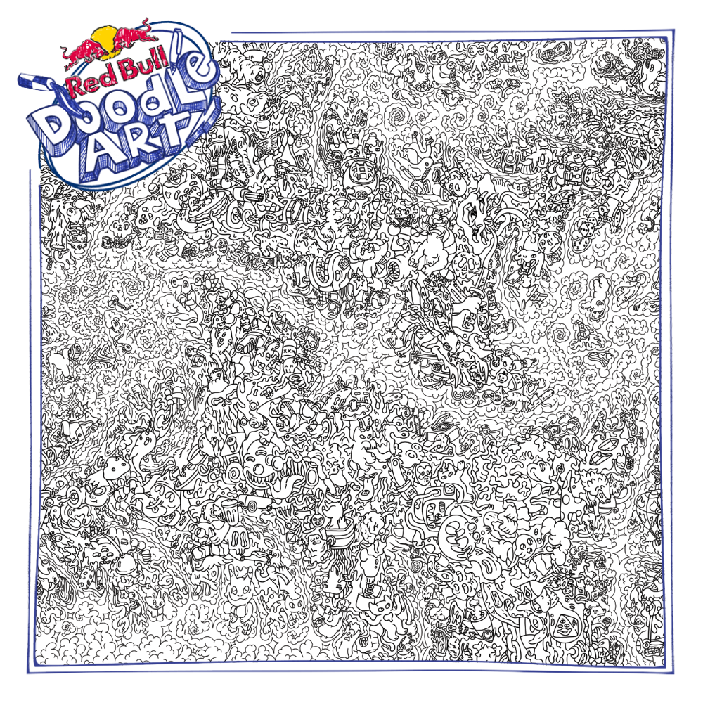 Red Bull Doodle Art
