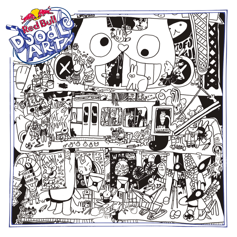 Red Bull Doodle Art