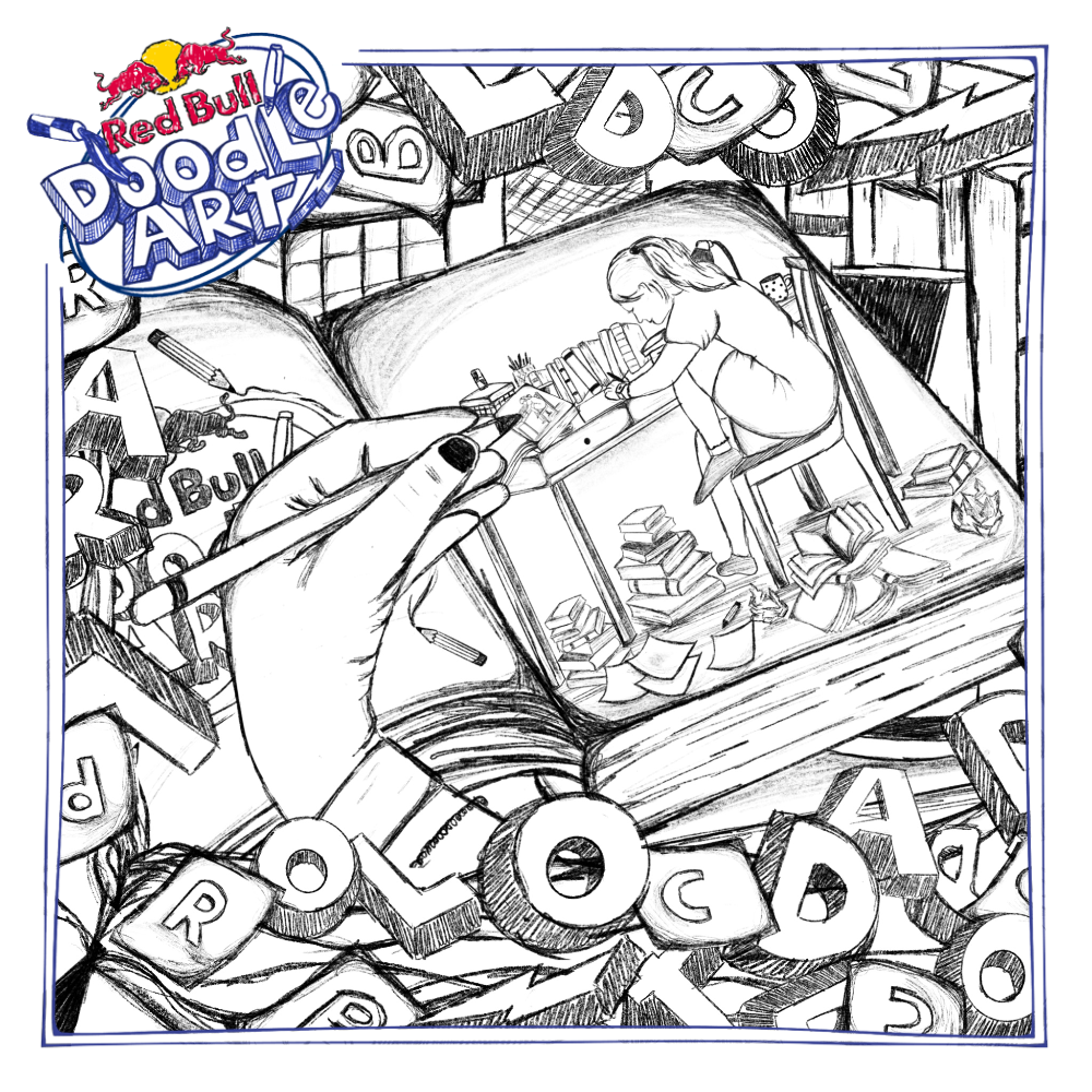 Red Bull Doodle Art