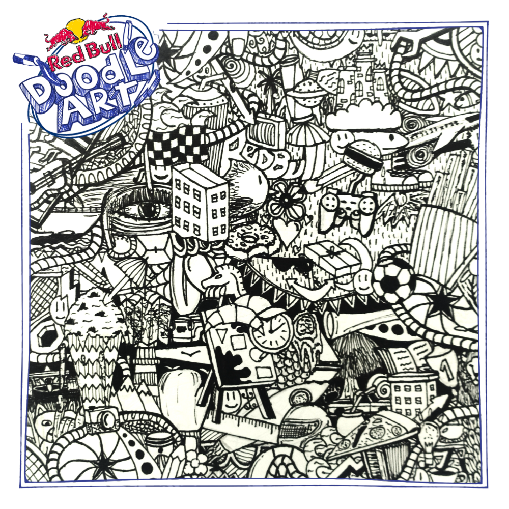 Red Bull Doodle Art