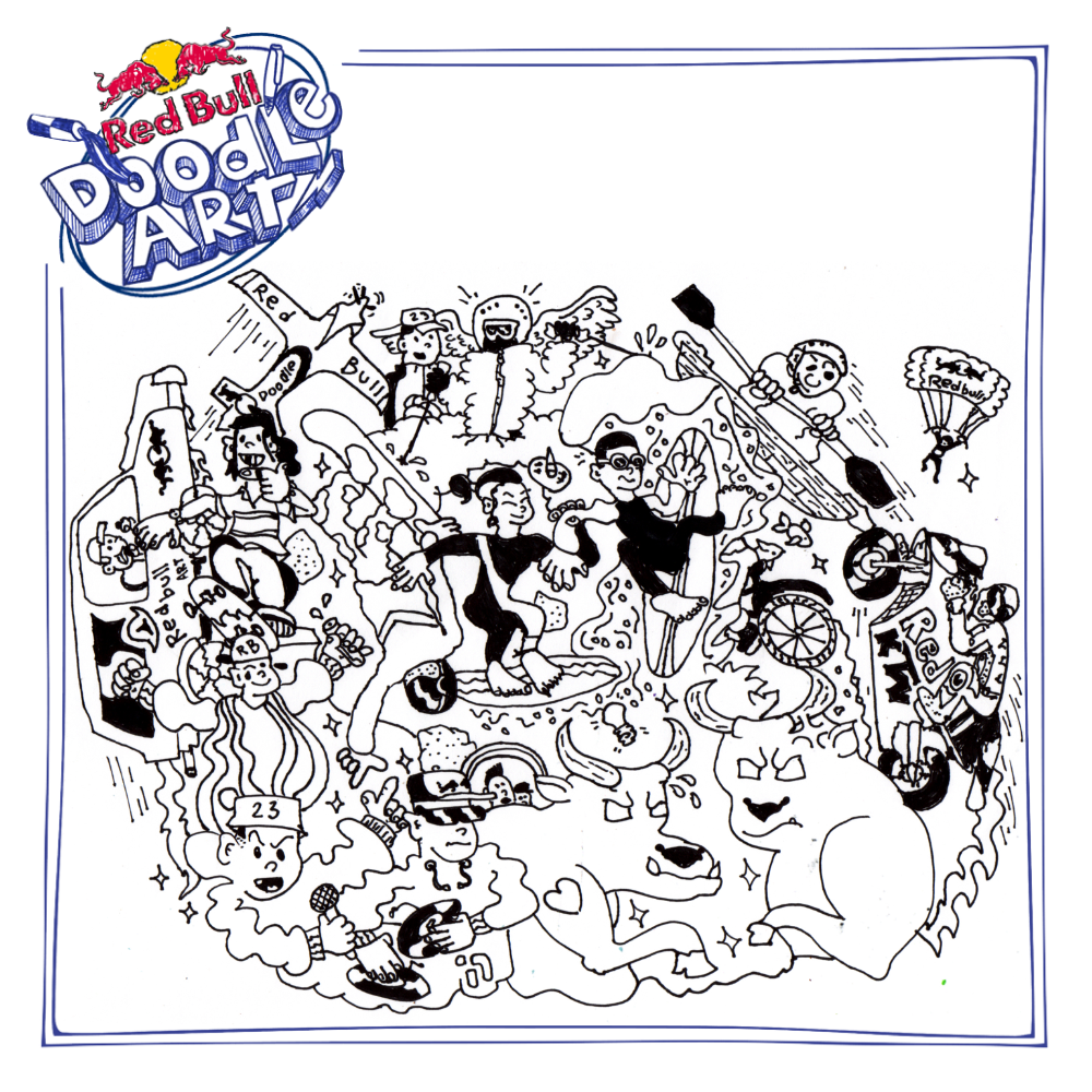 Red Bull Doodle Art