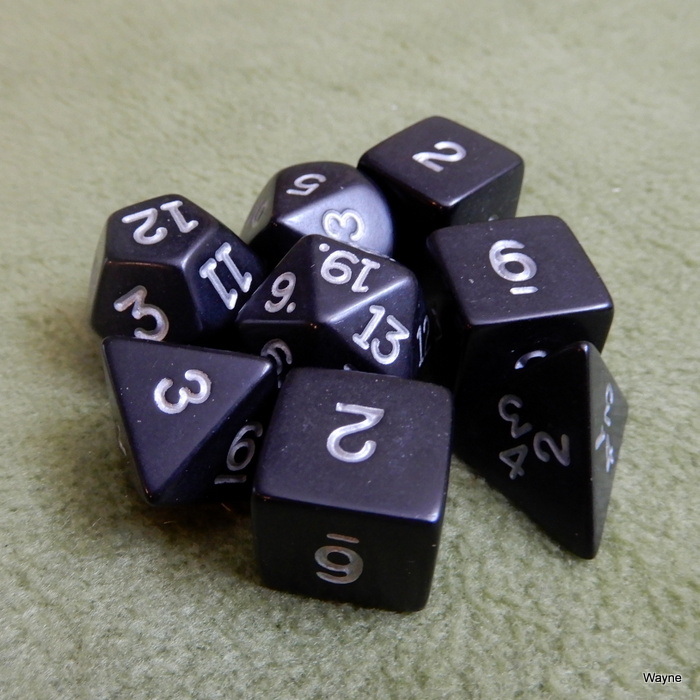 GAMER'S DICE SET: 1d4, 3d6, 1d8, 2d10, 1d12, 2d20