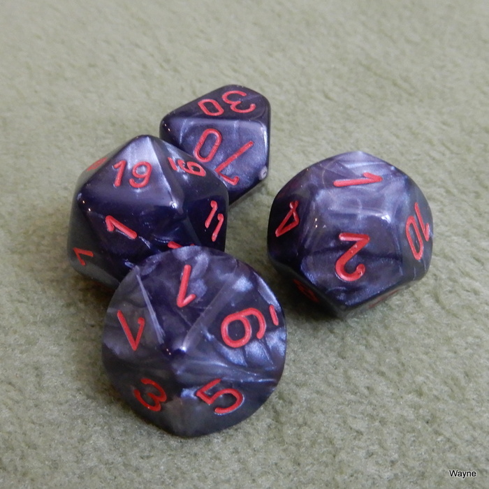 GAMER'S DICE SET: 1d4, 3d6, 1d8, 2d10, 1d12, 2d20