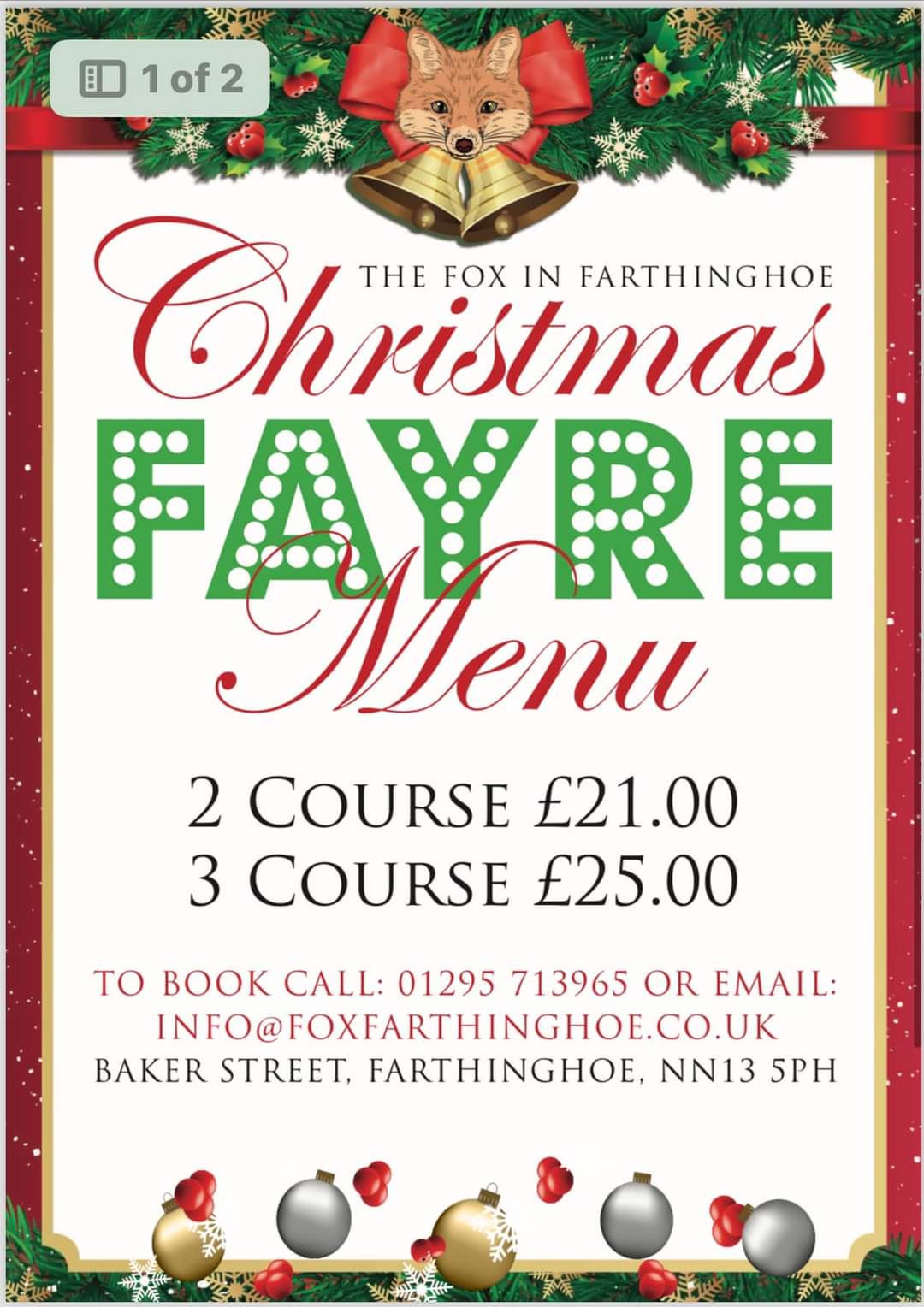 The Fox at Farthinghoe | NN13 5PH