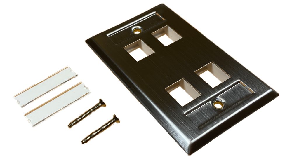 Faceplate Stainless Steel, 4 Port - eCatalog