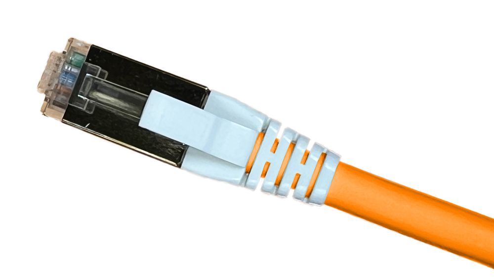 R&Mclassic Patch Cord, Cat. 6, shielded, orange, LSZH, TIA 568A - Plug ...