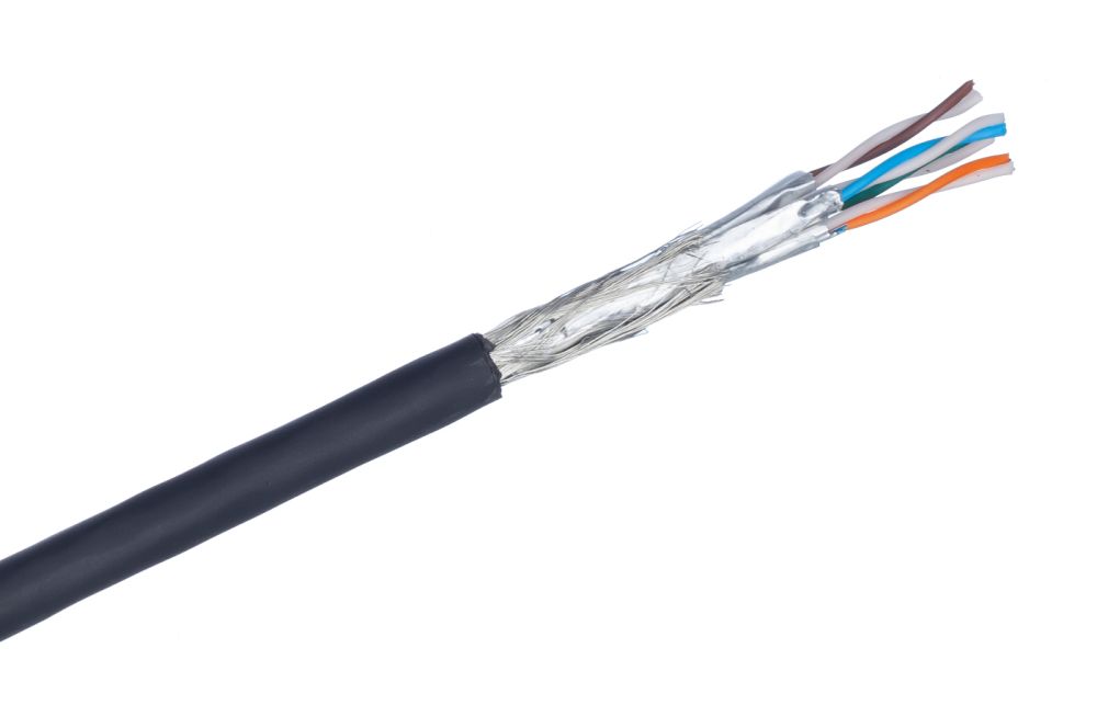 Industry Cable, S/FTP, Class EA, PL 60m, 4P, AWG26, LSZH,black, Eca ...