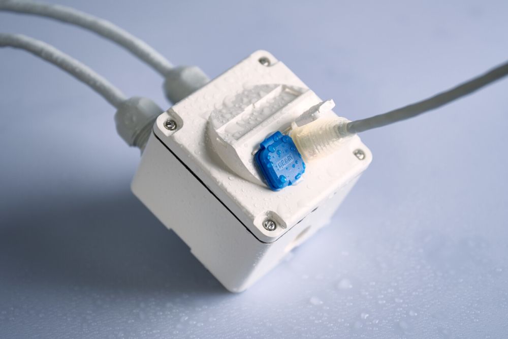 SM DA-Connection Box Splash Line IP54, II, 87x87, Cat.6A, 2 Port, black ...