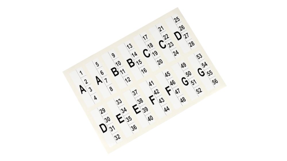 Sticker for PRIME ODF Sub-rack A-G - eCatalog