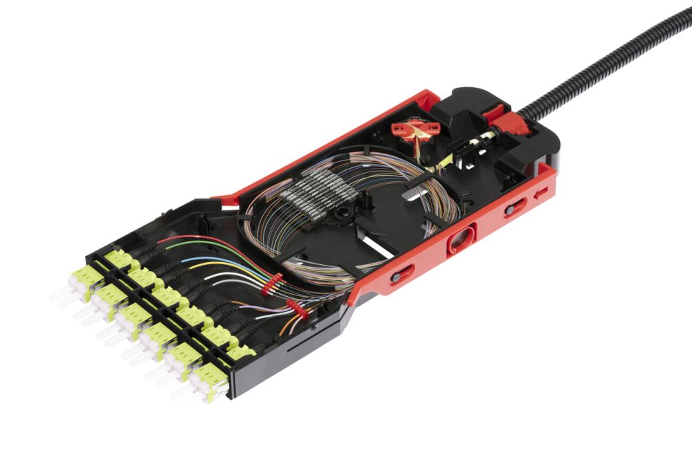 Netscale 48 Splice Cassette LC-Duplex 6 Ports OM5 top black - eCatalog