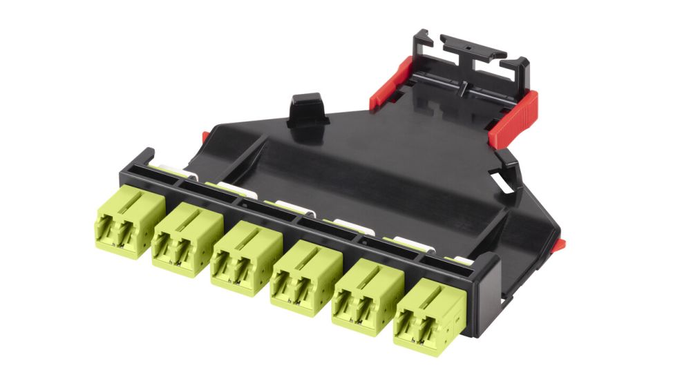 Netscale 48 Cassette LC - Duplex Dustshutter 6 portas multimode OM5 black - e-Catálogo