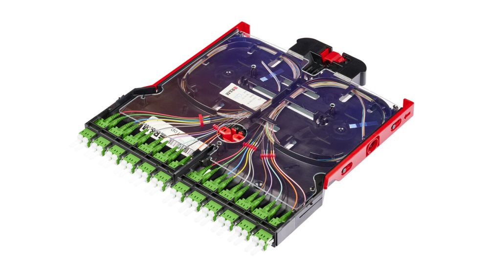 Netscale 48 Splice Cassette LC-Duplex GradeB 12 Ports SM APC top black ...