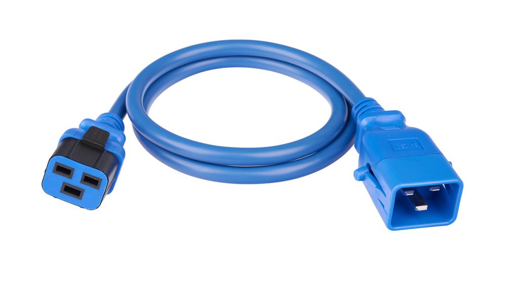 Power Cord PDU C20 P-Lock to C19 blue 1m - eCatalog