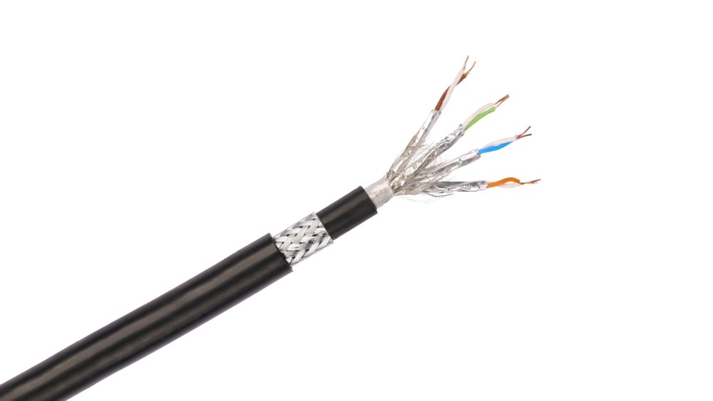 Industry rodent protection cable, Cat. 6A, S/FTP, 4 Pairs, PE, AWG23/1 ...