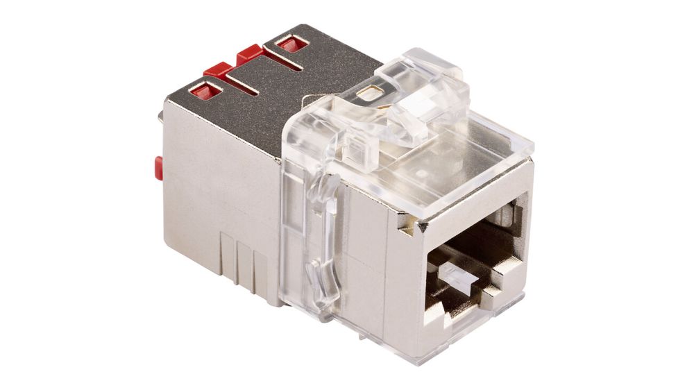 Module RJ45, shielded, Cat. 6A, CL, TIA 568A/B, AWG 22-26, Keystone ...